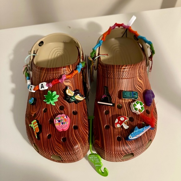 CROCS | Shoes | Nib Sza X Crocs Wood Grain Unisex Limited Edition Size ...
